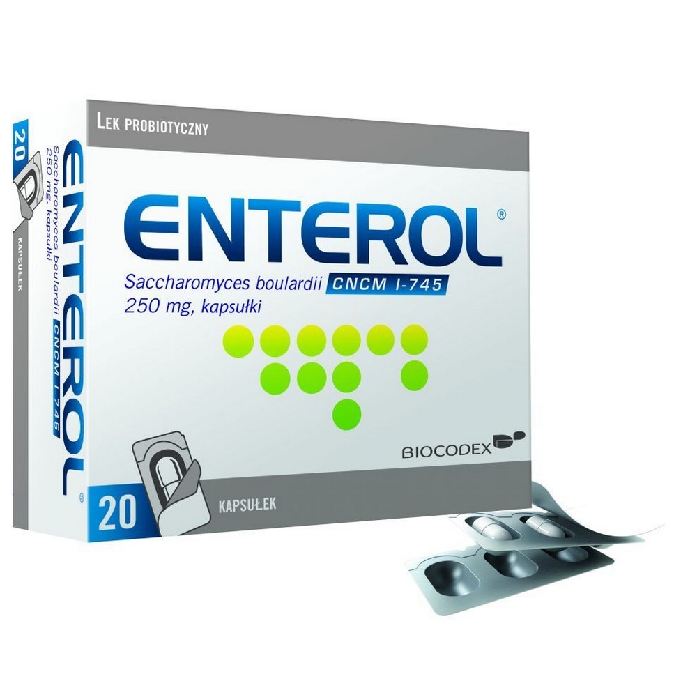 Enterol Probiotic 20 250 mg,Enterol Probiotyk 20 kapsułek 250 mg ...