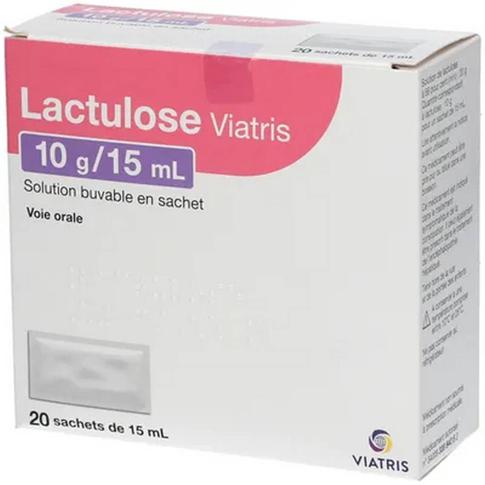Lactulosa sobre, Lactulose sachet 10 g/15ml, 20, VIATRIS - Pahrmacydiscount