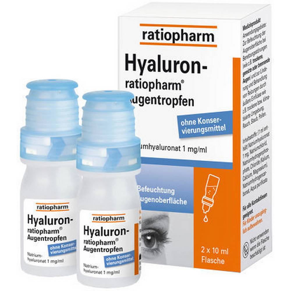 ratiopharm,Hyaluronic acid ,Hyaluron 2 x 10 ml - Pahrmacydiscount